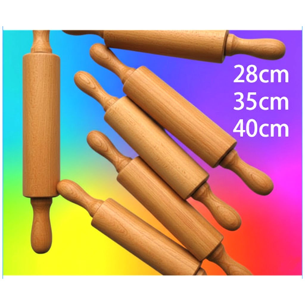 28cm Wooden Wood Rolling Pin Wood Penggelek Doh Wooden Roller | Shopee ...