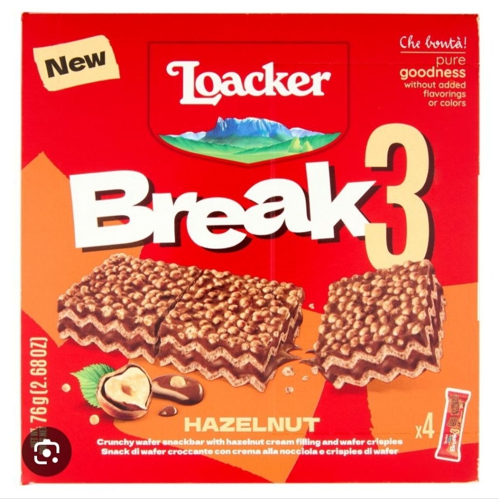 LOACKER BREAK 3 HAZELNUT WAFER 76G | Shopee Singapore
