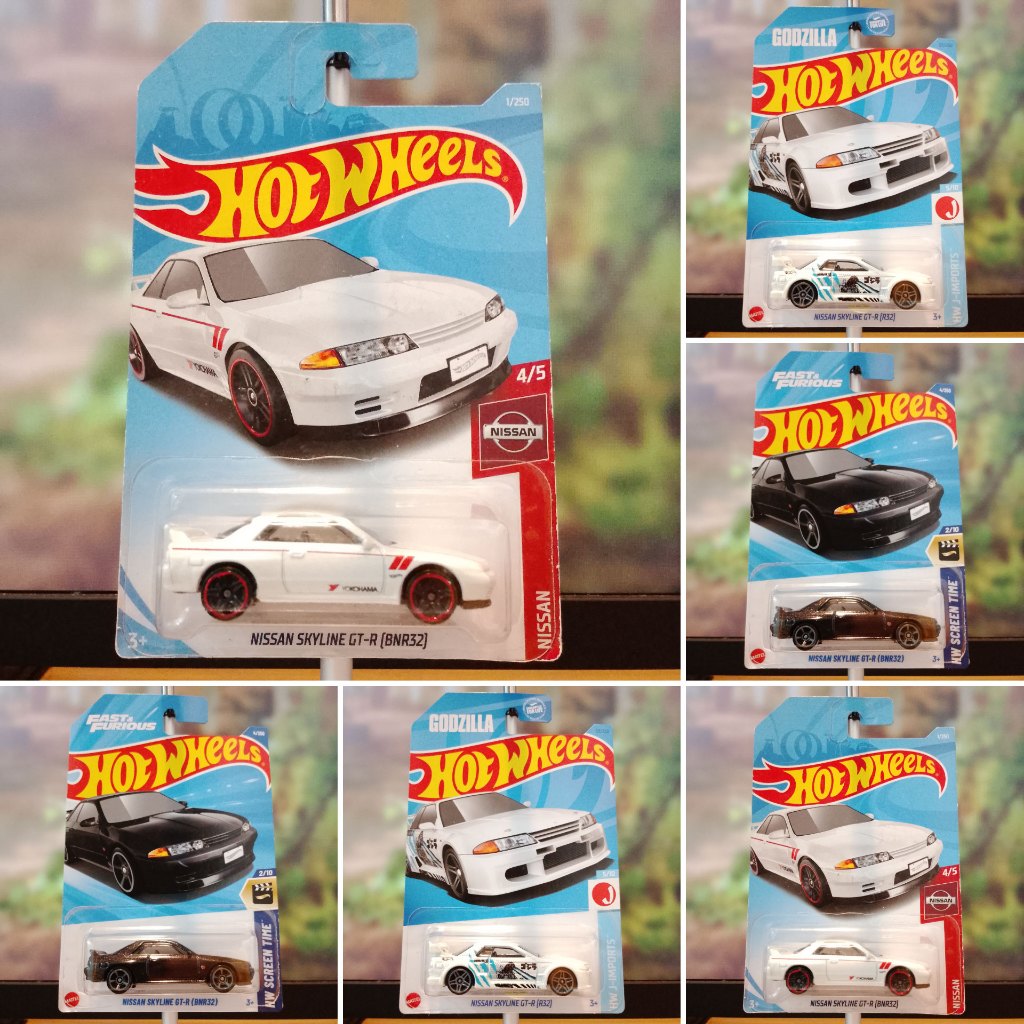 Hot Wheels Nissan Skyline GT-R R32 | BCNR32 BNR32 White Black Yokohama ...