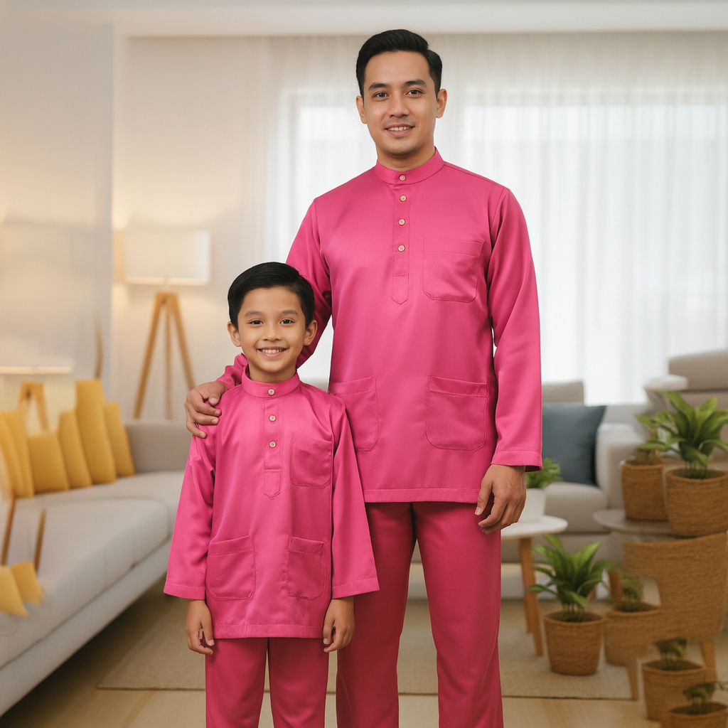 Link-3 Pesak Baju Melayu Cekak Musang Adult Pearl Skin Raya 2026 Rare ...
