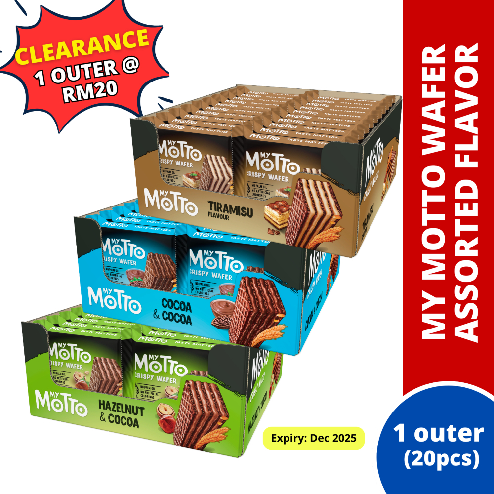 My Motto Wafer Assorted Flavor 1 Box (20 pcs) - Cocoa / Hazelnut ...