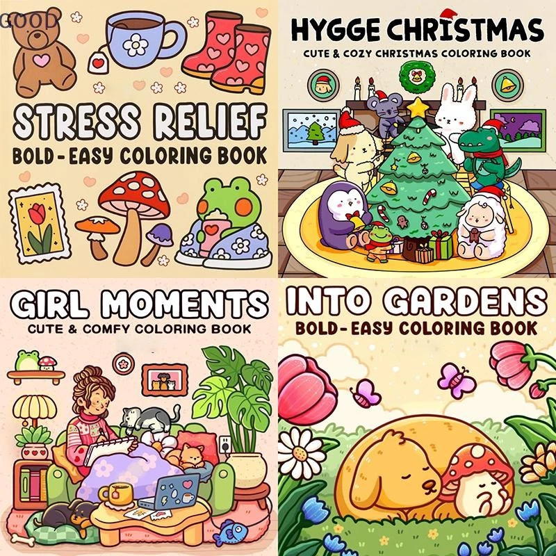 Coloring Book for Adults and Teens Super Cute Design of Cozy Hygge ...