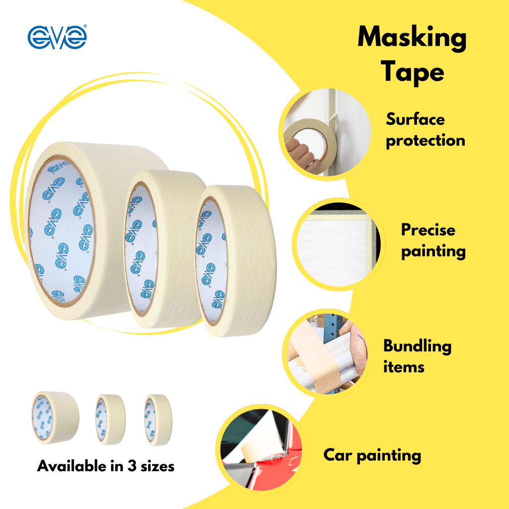 White Masking Tape for Safe Wall Painting,Office,Labeling, industrial ...