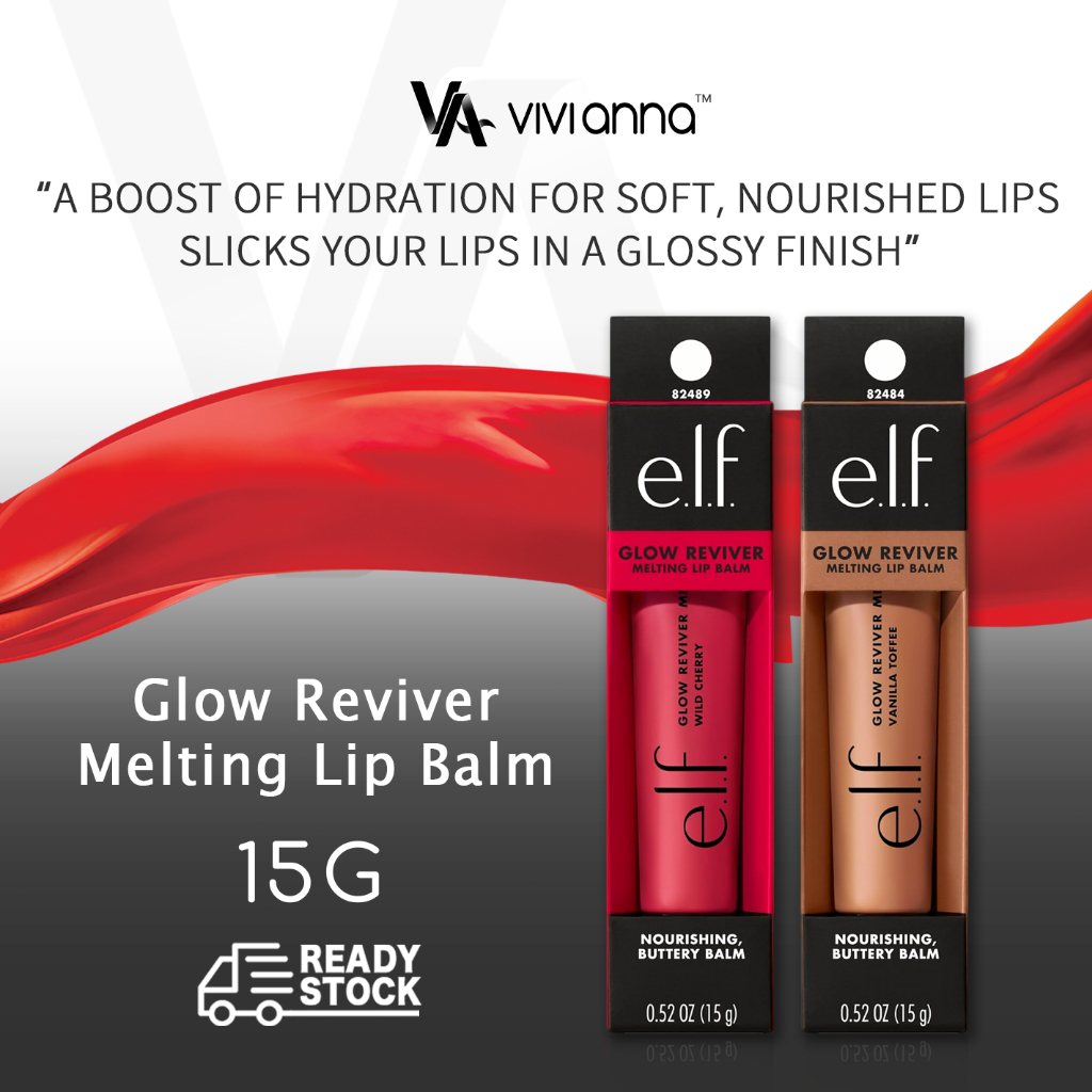 4 4 ELF Lip Balm Glow Reviver Melting Balm New Makeup Lip Oil Lip Stick ...