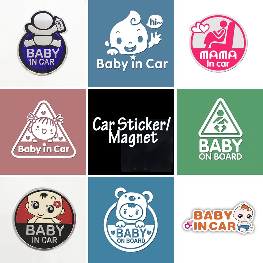 Baby on Board Sticker Pregnant Mummy on Board Car Sticker Baby in Car ...