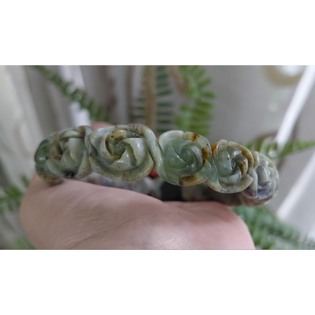 Wrist Size 62.4 Natural SheTai Jade Carved Bangle 佘太翠雕刻手镯 | Shopee ...