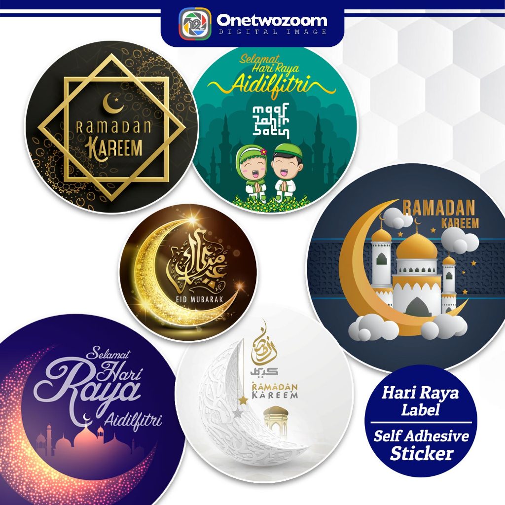 Hari Raya Sticker Label | Ramadan Kareem | Eid Mubarak | Hari Raya ...