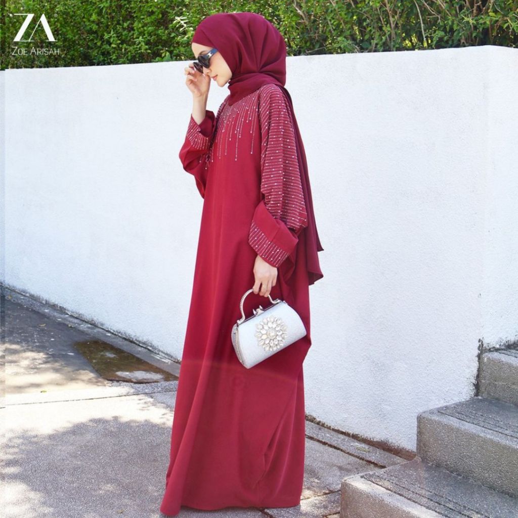 ZOE ARISAH Zimal Sabira ABAYA UMRAH 2025 DIAMOND PREMIUM IRONLESS ...