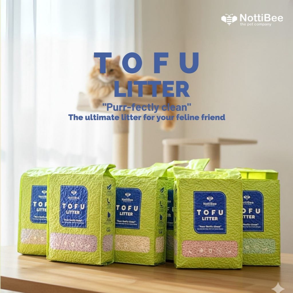 NottiBee Premium 1.5mm Ultra Fine Tofu Cat Litter 7L SUPERIOR ODOR ...