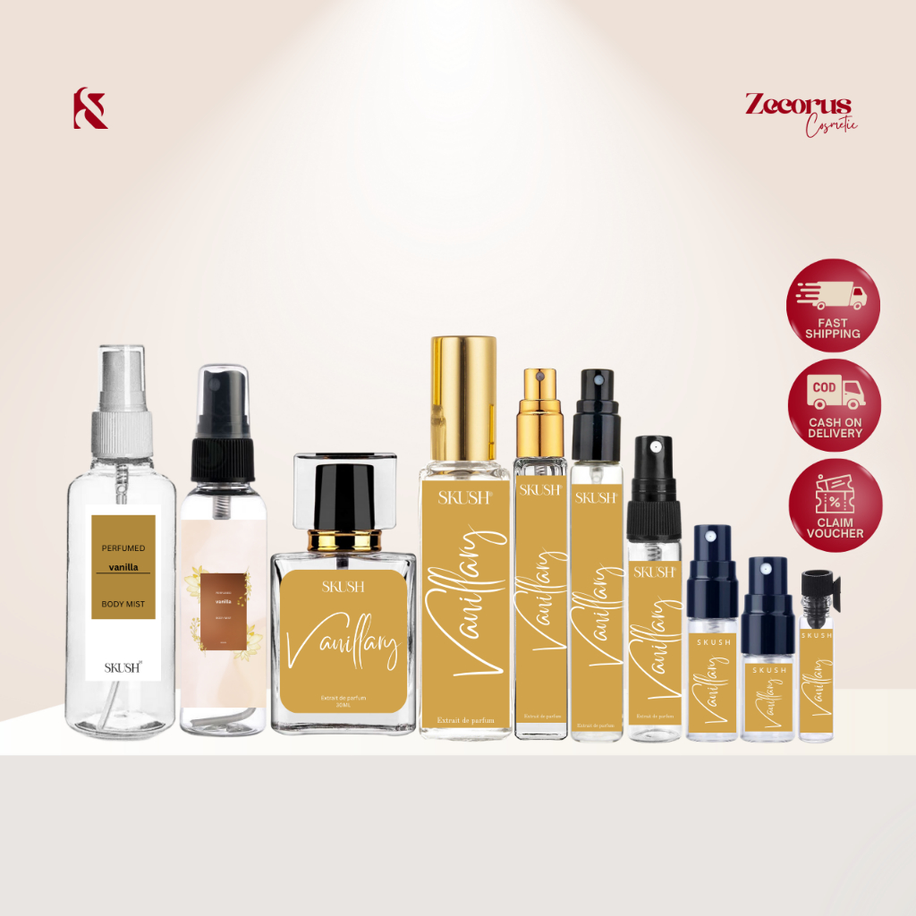 SKUSH VANILLARY Quality Body Fragrance Oil with Various Types of Sizes ...