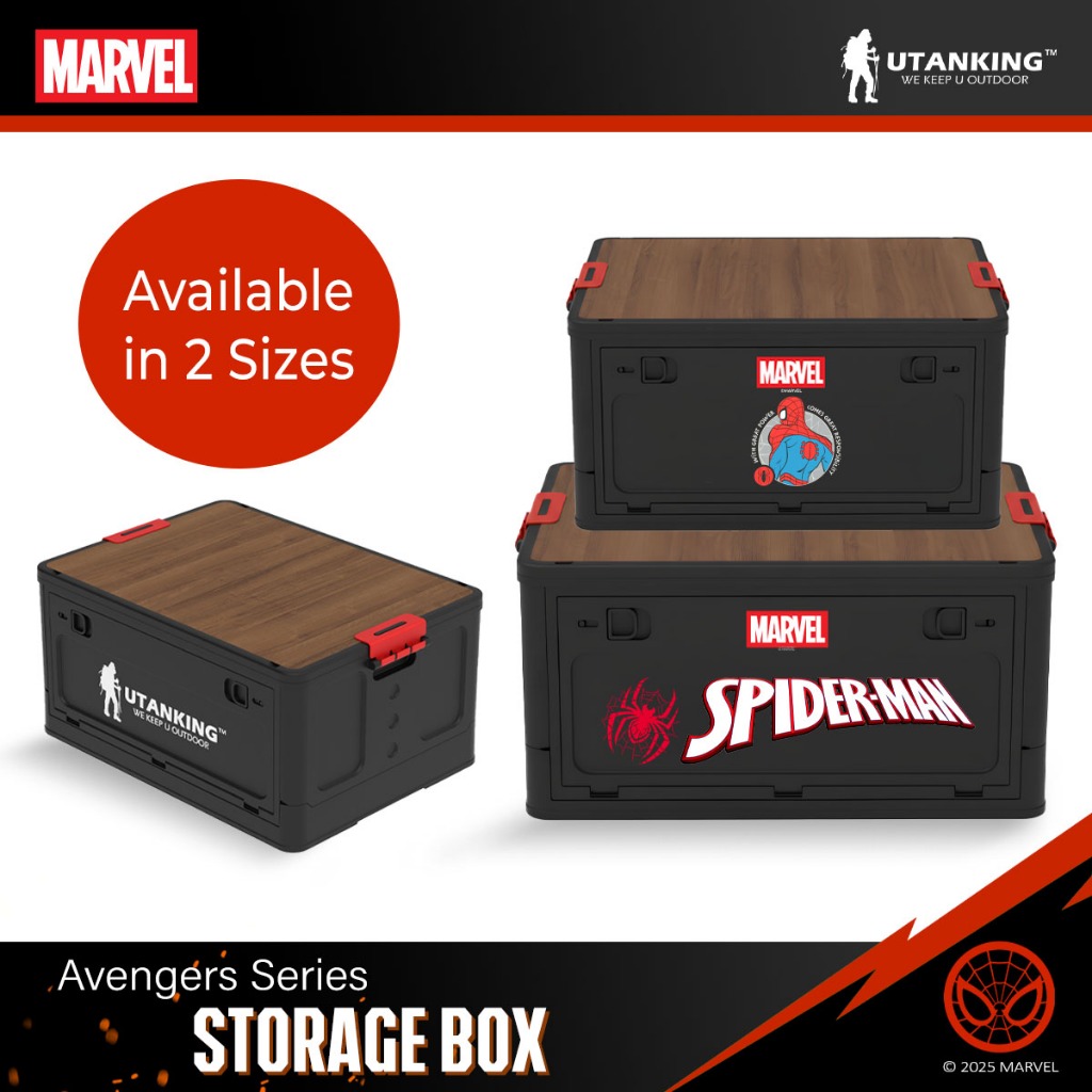UtanKingTM Foldable Storage Box MARVEL Spider-Man Edition Kotak Lipat ...
