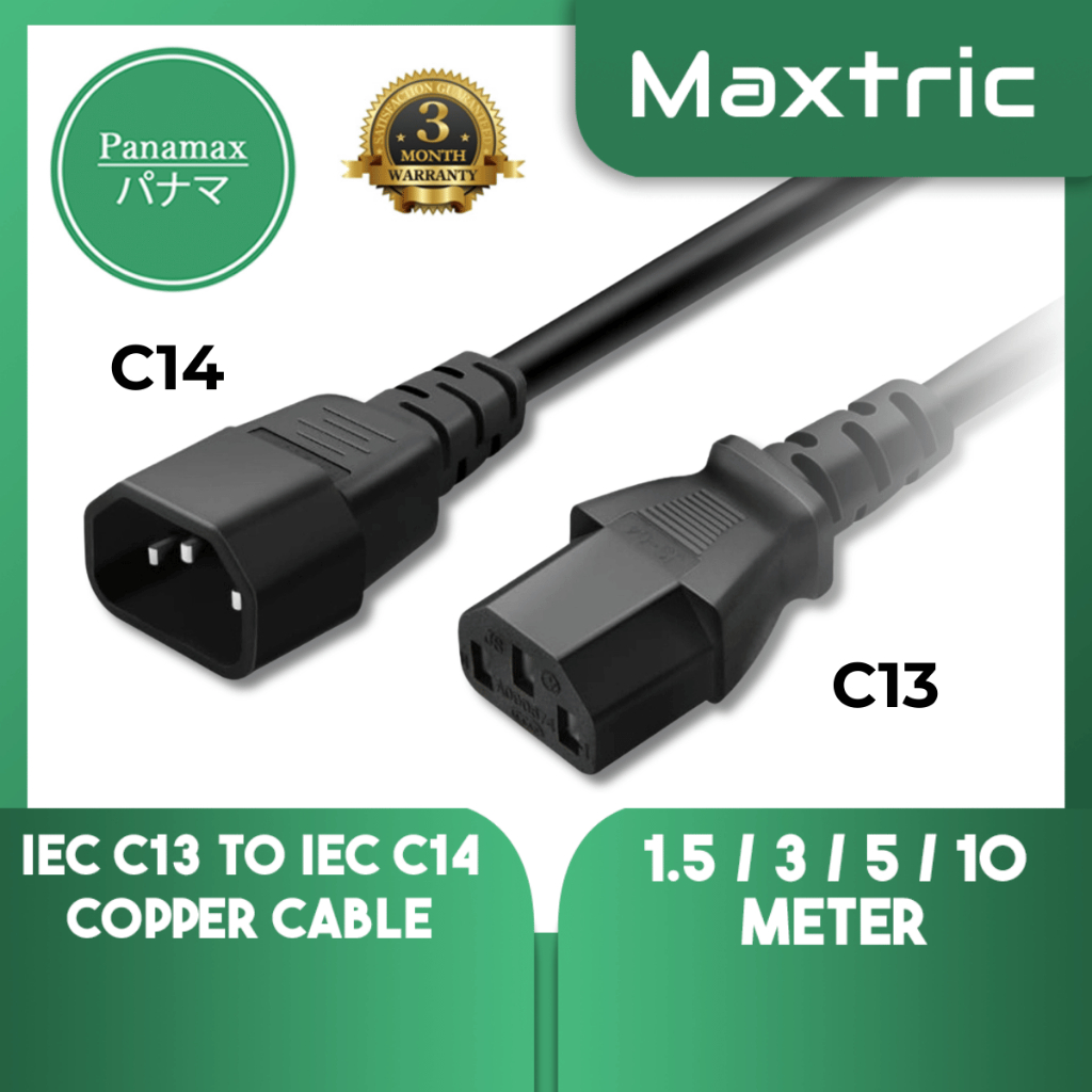 Panamax 1.5M ~ 10M C13 to C14 POWER CORD Copper MONITOR TO CPU CABLE ...