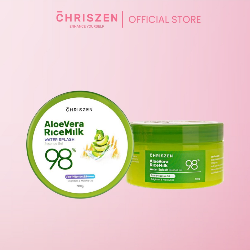 Chriszen 98% Aloe Vera & Rice Milk Water Splash (180g) | Shopee Singapore