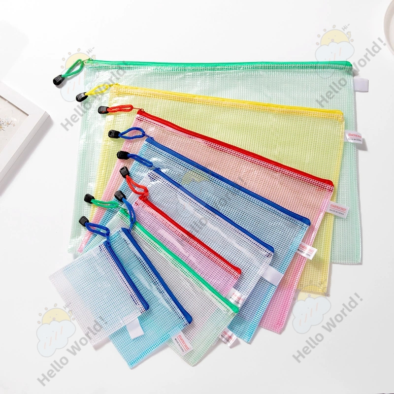Mesh Zipper File Bag/PVC Waterproof Document Folder/Zipper Organizer ...