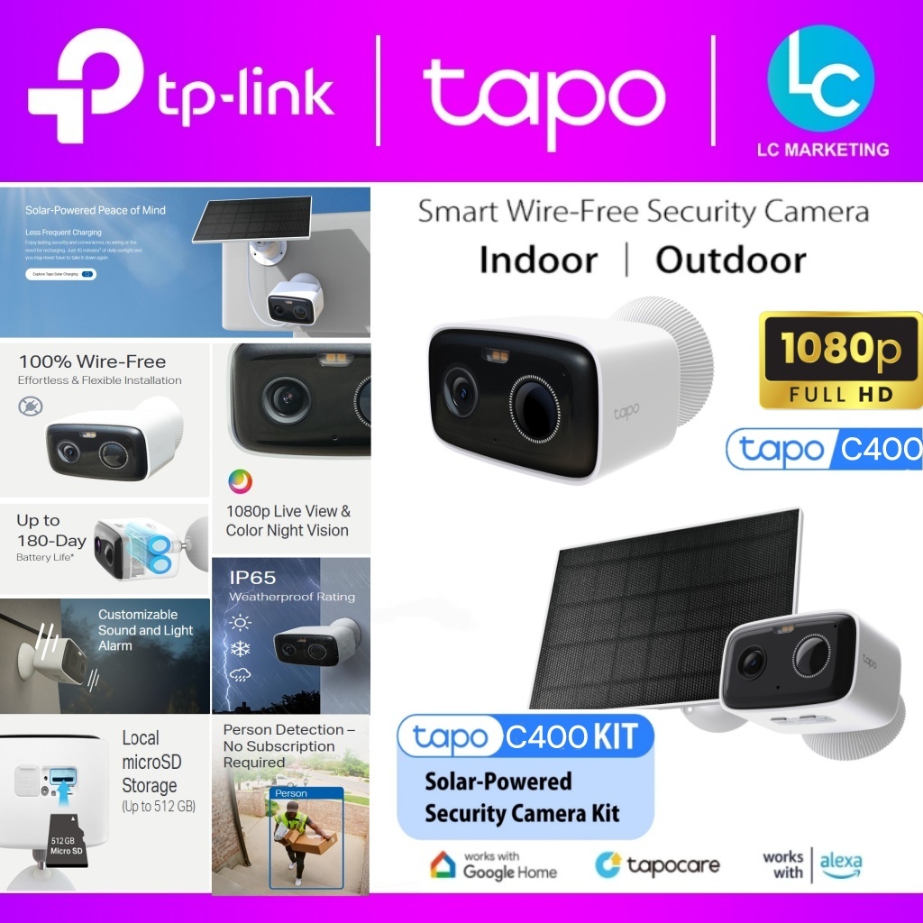 TP-Link Tapo C400 / C400 KIT 1080P Smart Wire-Free Indoor/Outdoor ...