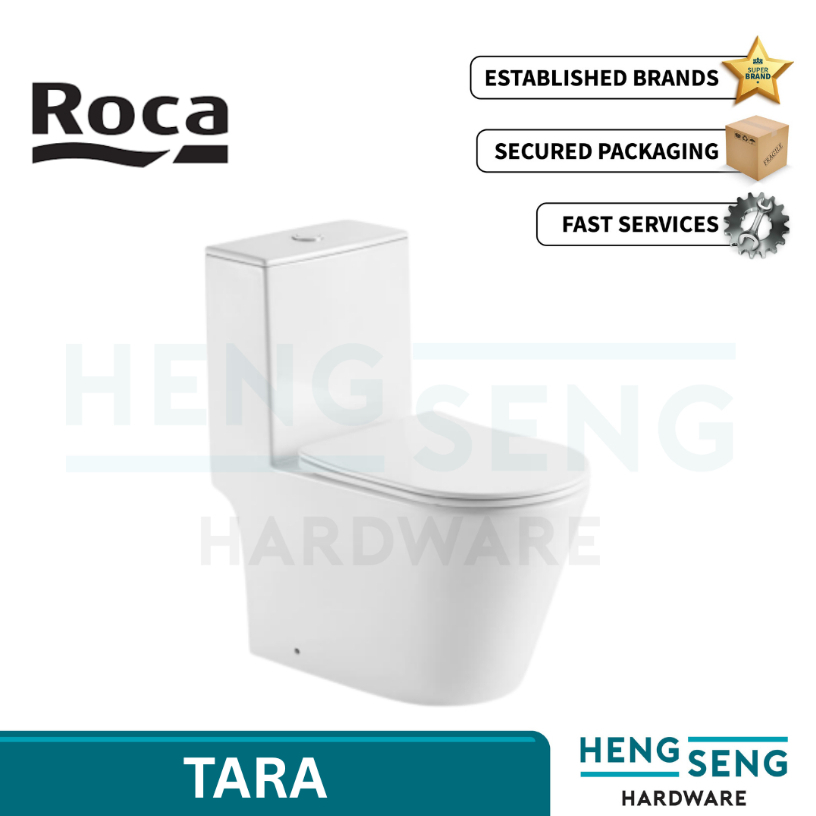 ROCA 1 PIECE WC TARA A3490K500J RIMLESS VORTEX JAMBAN TANDAS HENG SENG ...