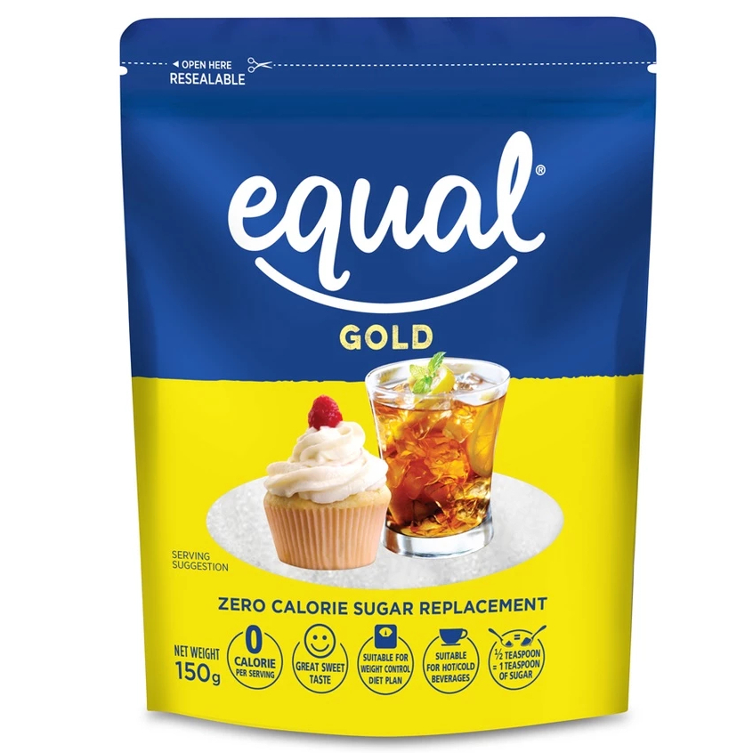 Sweetener EQUAL Gold Zero Calorie Sugar Replacement Resealable Pouch ...