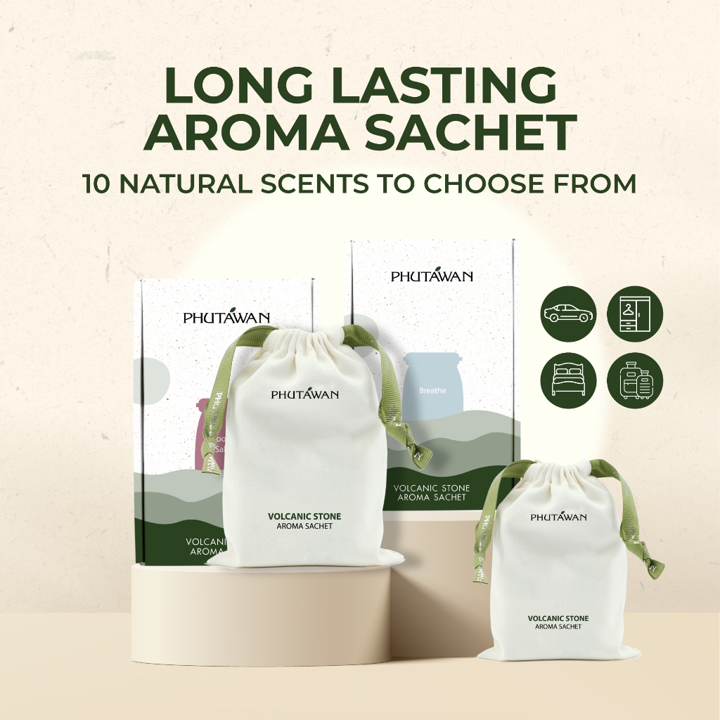 Phutawan Volcanic Stone Aroma Sachet 90g | Shopee Singapore