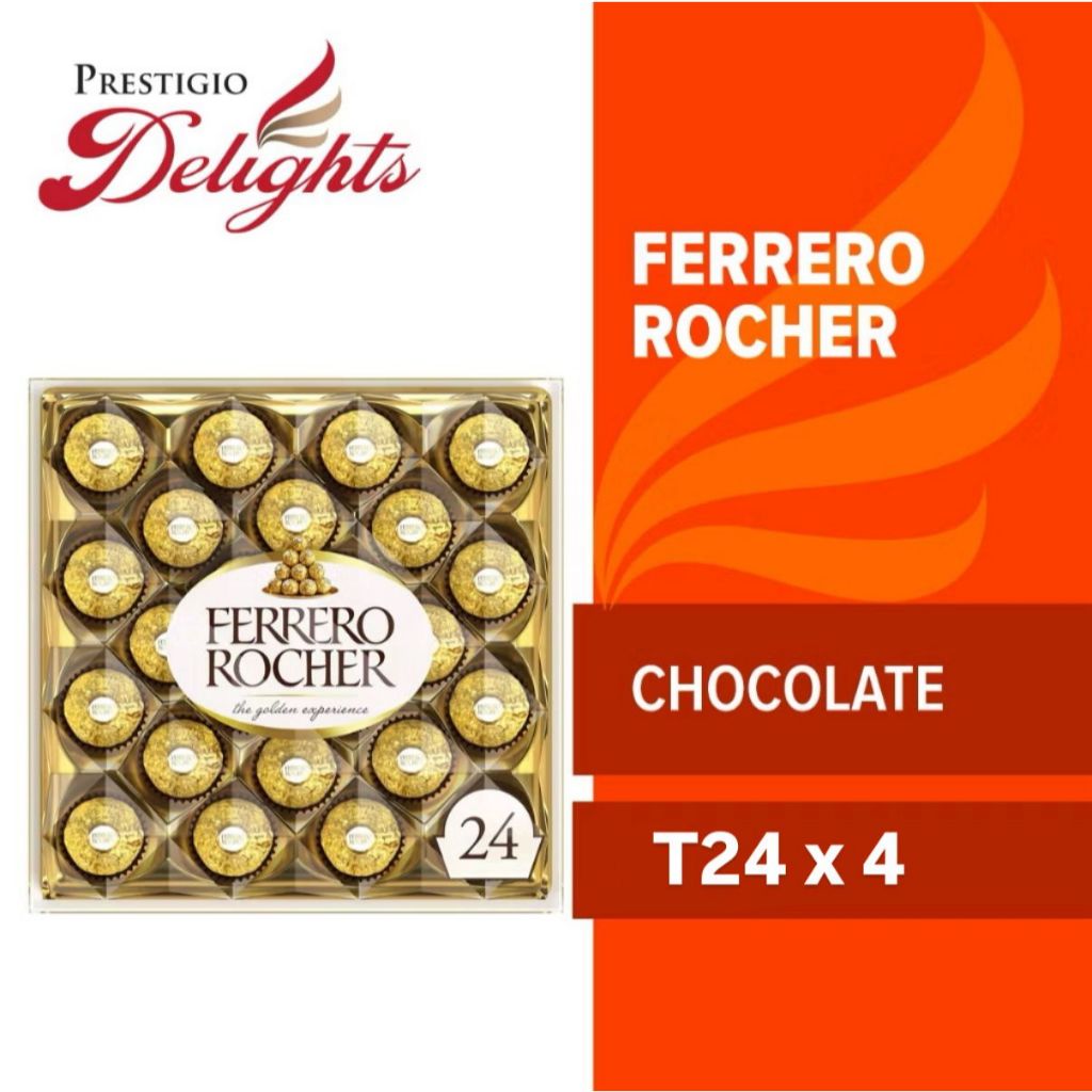 Ferrero Rocher Chocolate Box T24 - BUNDLE OF 4 (1 CARTON) | Shopee ...