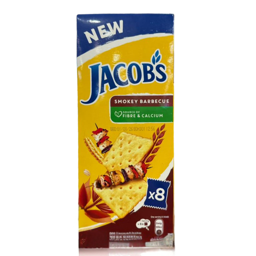 JACOB'S Smokey Barbecue - BBQ Flavoured Cracker 8 x 21.5g | Shopee ...