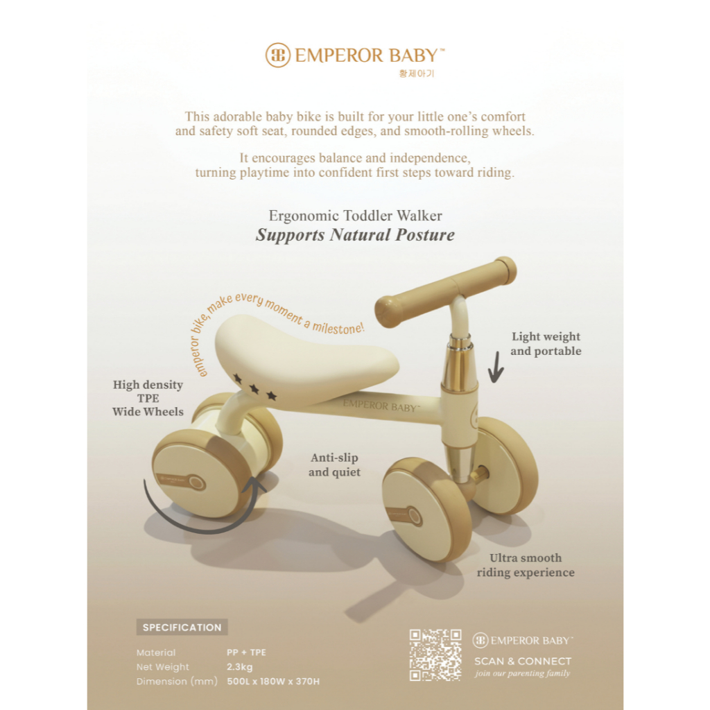 EMPEROR BIKE - Baby Toy Car Ride On for Kids | Shopee Singapore