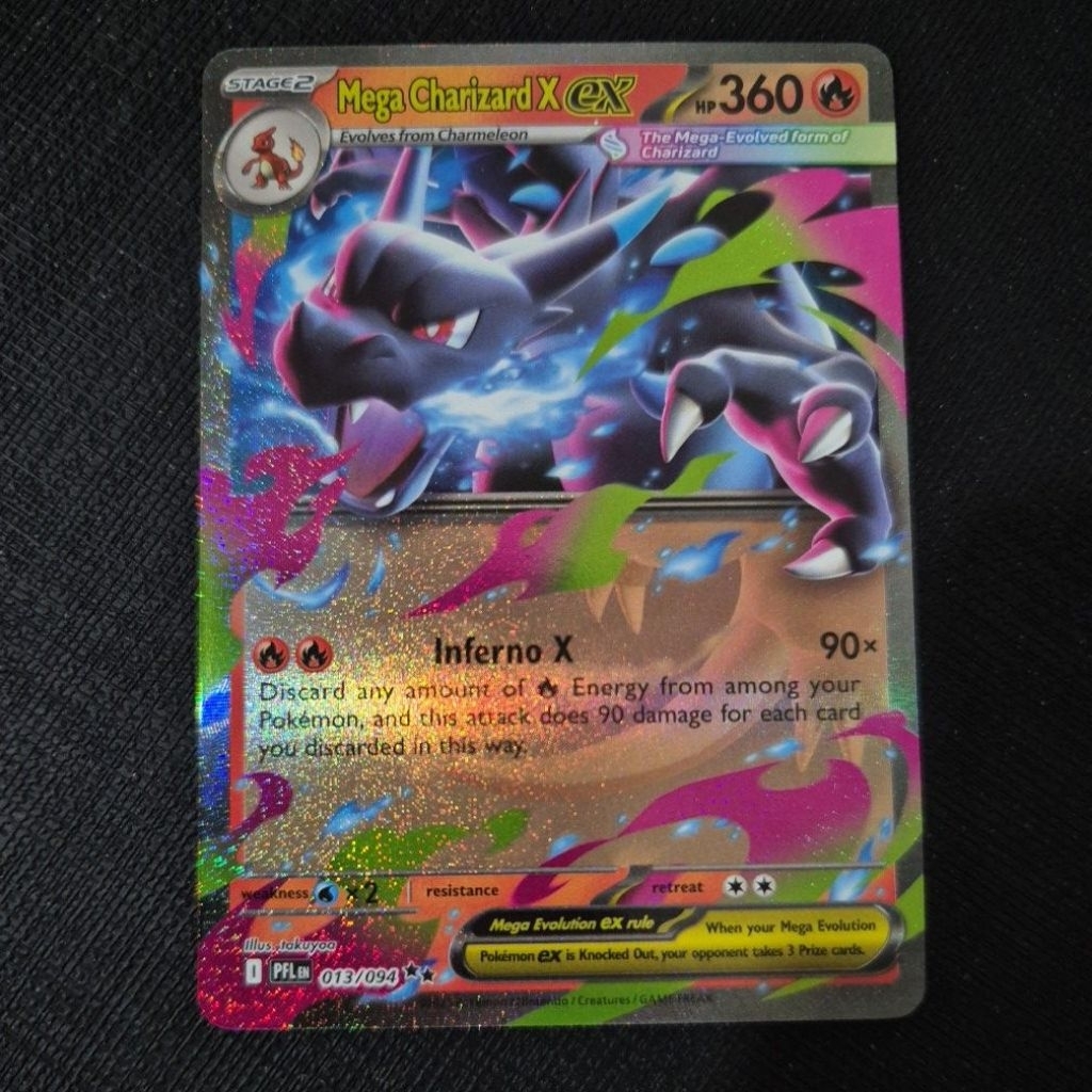 Pokemon Card TCG : ME02 Phantasmal Flames : Mega Charizard X ex 013/094 ...
