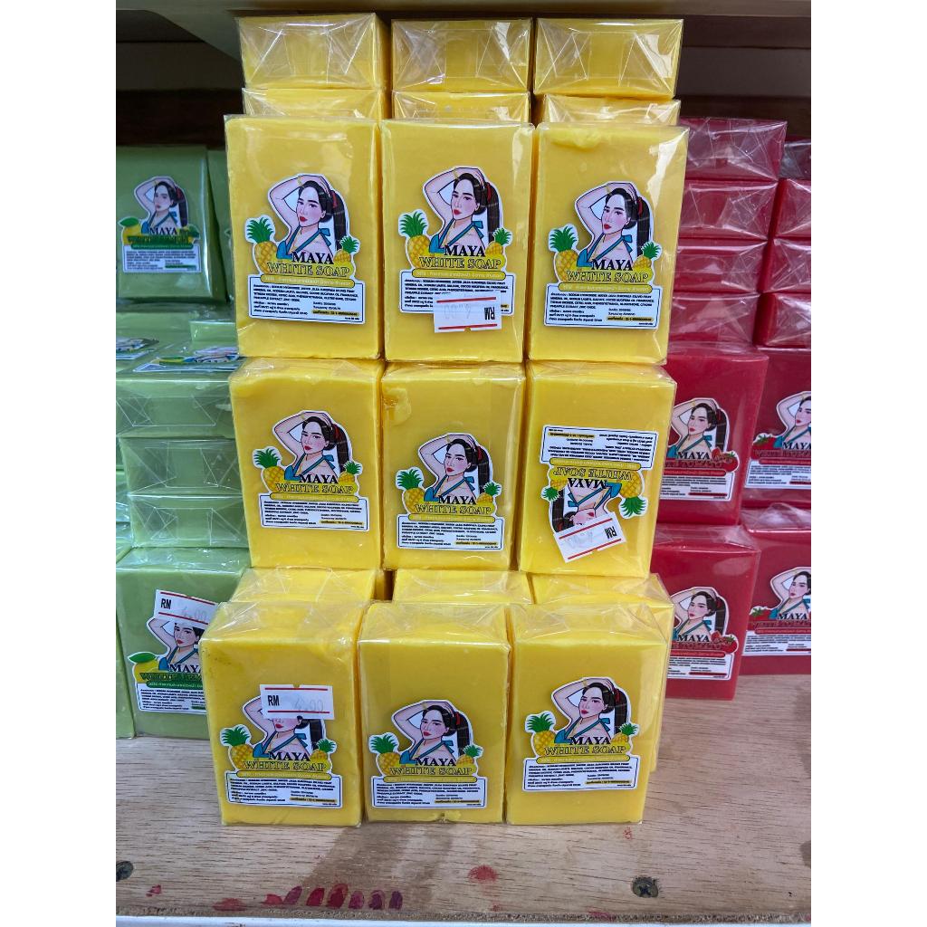 MAYA SOAP TOMATO/NENAS/ ALPHA ARBUTIN/LEMON | Shopee Singapore