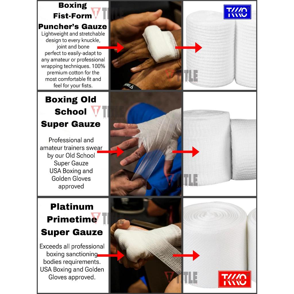 TITLE Gauze (1 pairs -2 Rolls) for Boxing or Muaythai | Shopee Singapore