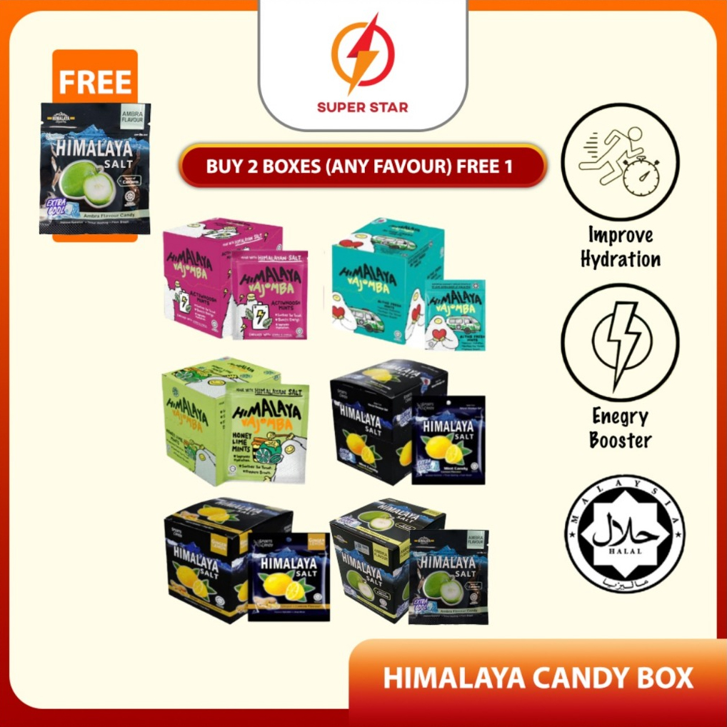 Himalaya Salt Sports Candy Vajomba 15g x 12 [1 box] Ginger/Honeylime ...