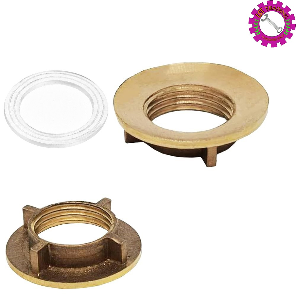 BRASS BASIN NUT 1/2" / PILLAR TAP NUT / NUT BAWAH KEPALA PANCUR / NAT ...