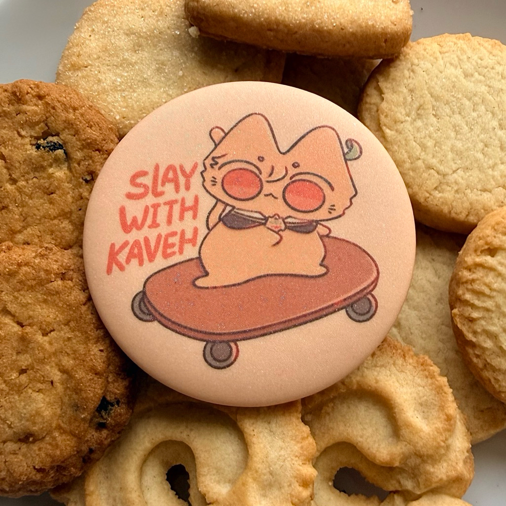 Kaveh badge soft glitter texture Genshin Impact fan made merchandise ...