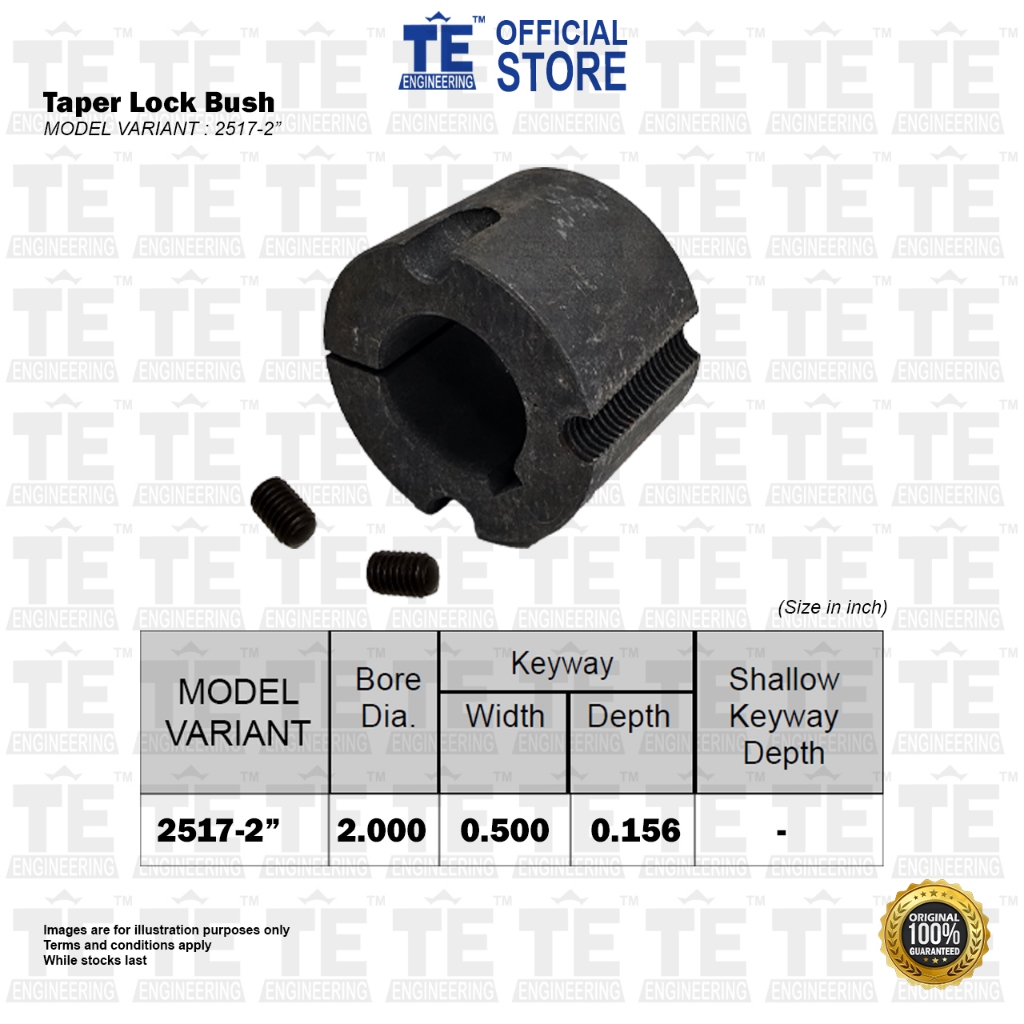 2517 2 inch Taper Lock Bush ( TLB 2517-2" ) | Shopee Singapore