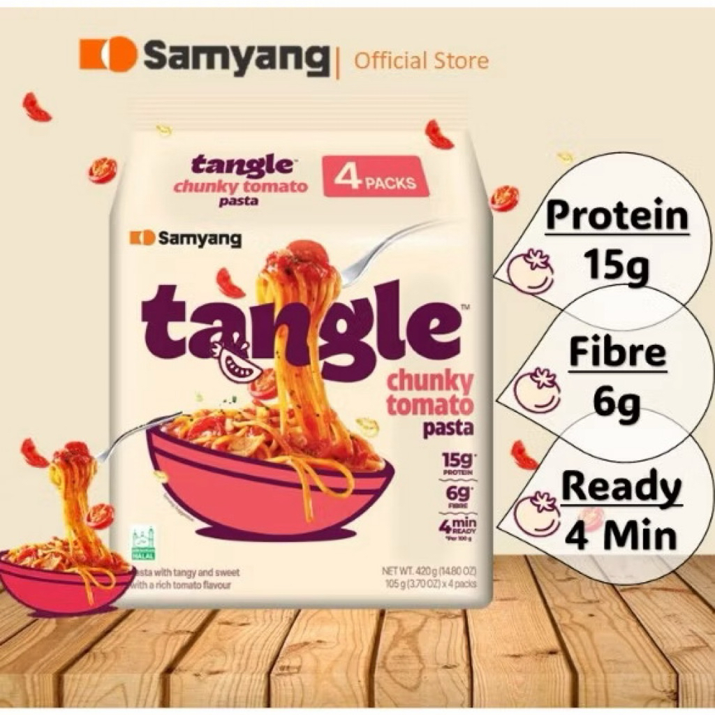 (Outer) Samyang Tangle Chunky Tomato Pasta Pack (4’s x 105g) | Shopee ...
