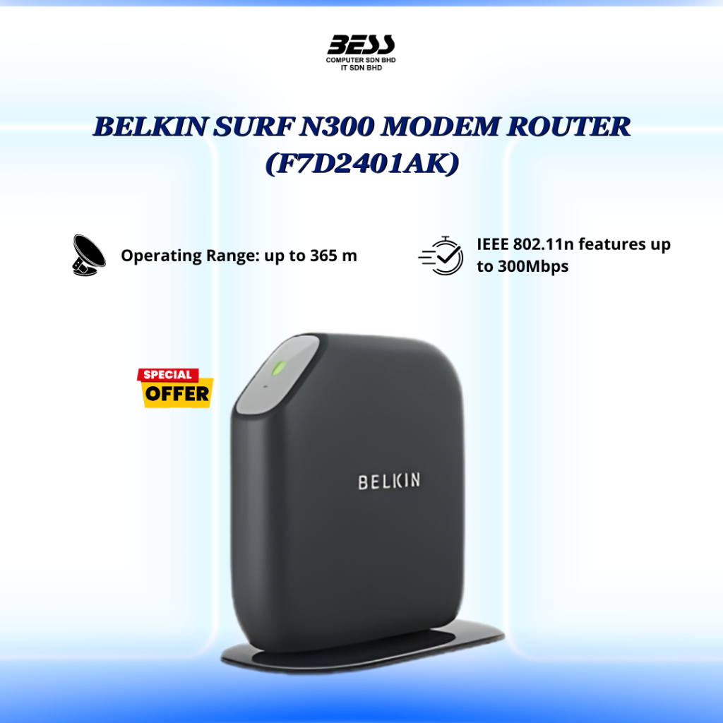 BELKIN SURF N300 MODEM ROUTER | Shopee Singapore