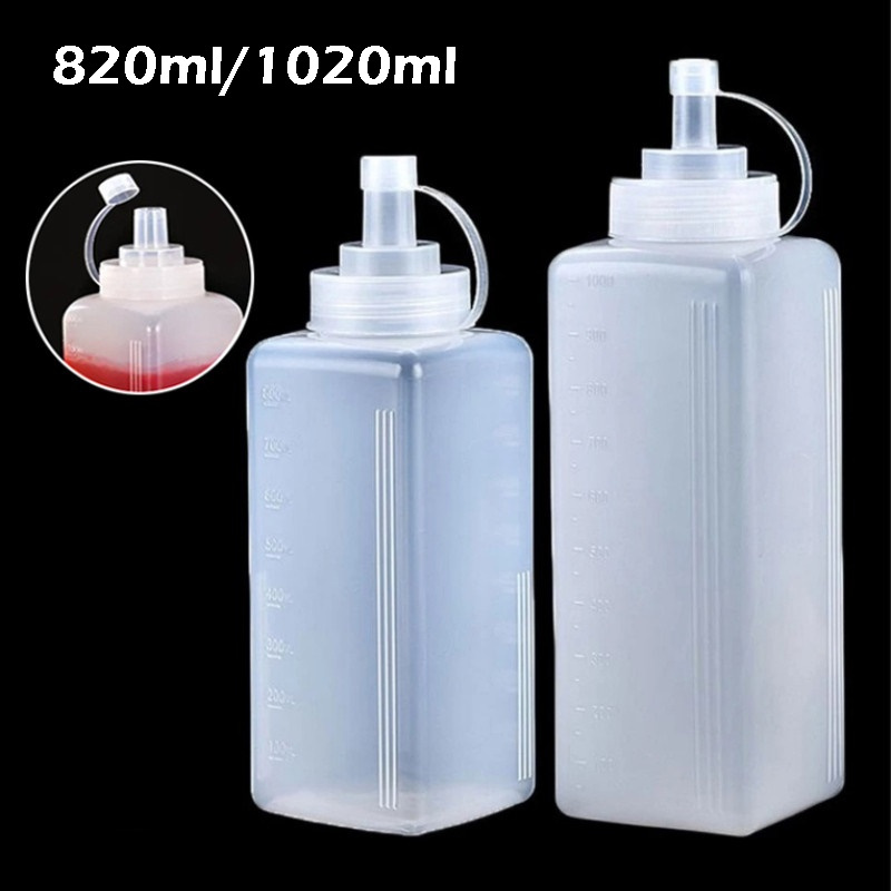 Big Nozzle Sauce Bottle / 1000ml/ 800ml / Big Mouth for thick sauce ...
