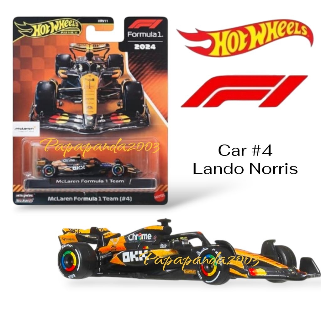 Hot Wheels Premium Formula One McLaren Formula 1 Team Lando Norris Car ...