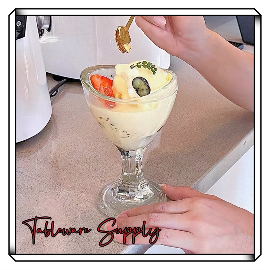 (TablewareSupply)Glass 180ml Dessert Cup Ice Cream Cup Pudding Cup ...