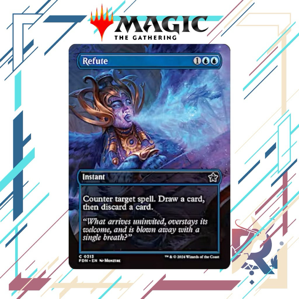 [MTG] Foundations Variants: Refute (0313 - Borderless) | Shopee Singapore