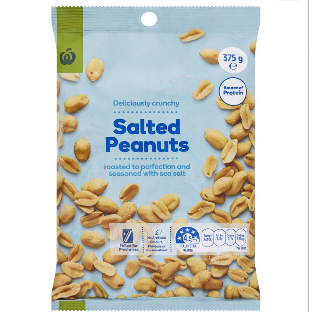 Woolworths Salted Peanuts 375g | Shopee Singapore