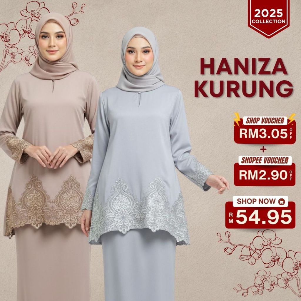 ZOE ARISAH Haniza Kurung Kedah Lace 2026 Premium Satin Silk Baju Raya ...