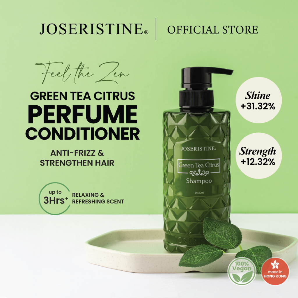 JOSERISTINE Green Tea Citrus Perfume Hair Conditioner (500ml) | Shopee ...