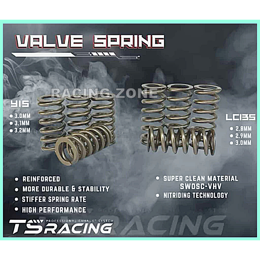 TS RACING VALVE SPRING SWOCS-VHV JAPAN MATERIAL Y15ZR LC135 2.8MM 2.9MM ...