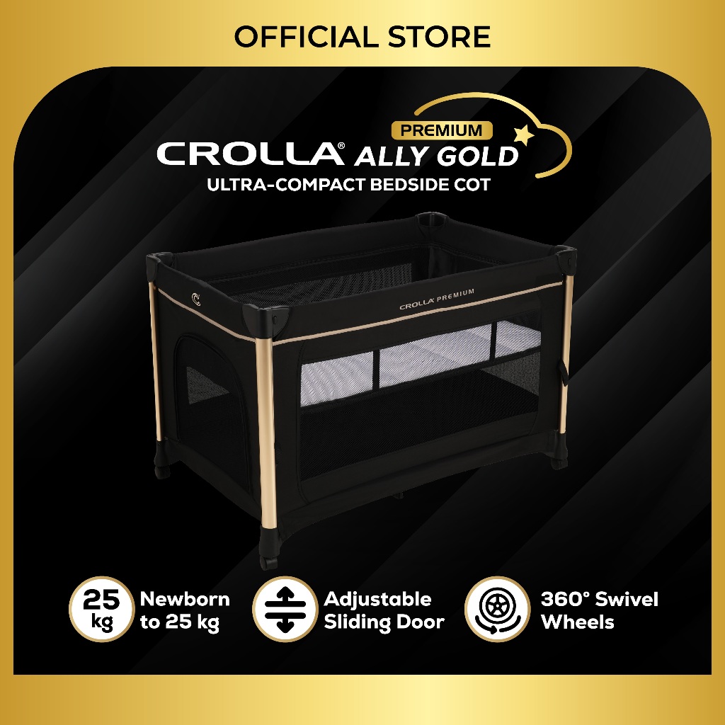 Crolla Premium - Ally Gold (Travel Friendly Playpen) | Shopee Singapore