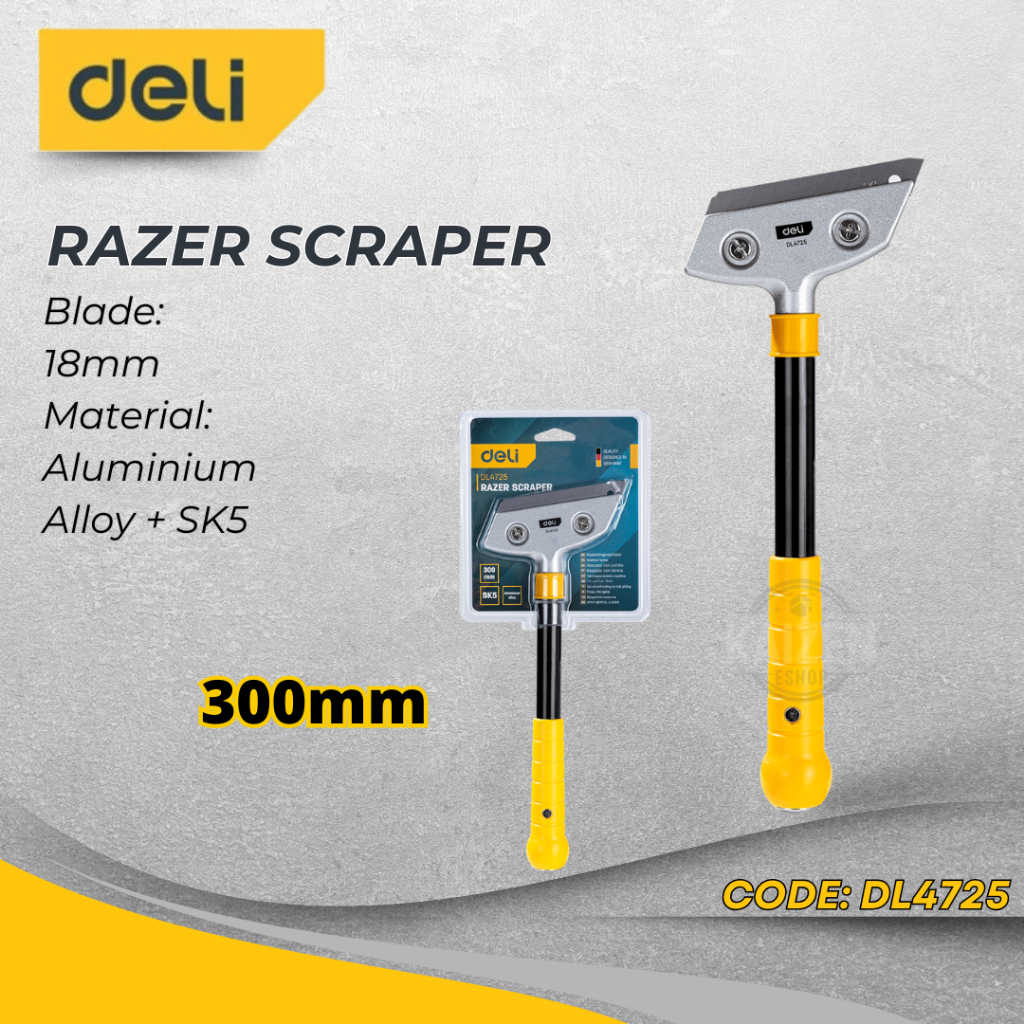 DELI DL4725 Penyodok Pengetam Razer 300mm | Razer Scraper 300mm ...
