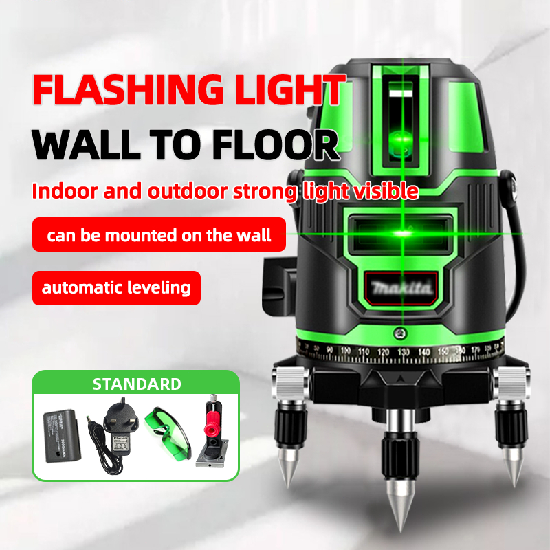 HIJAU Maki-2 line laser level, 5 rows, green 360, automatic laser ...
