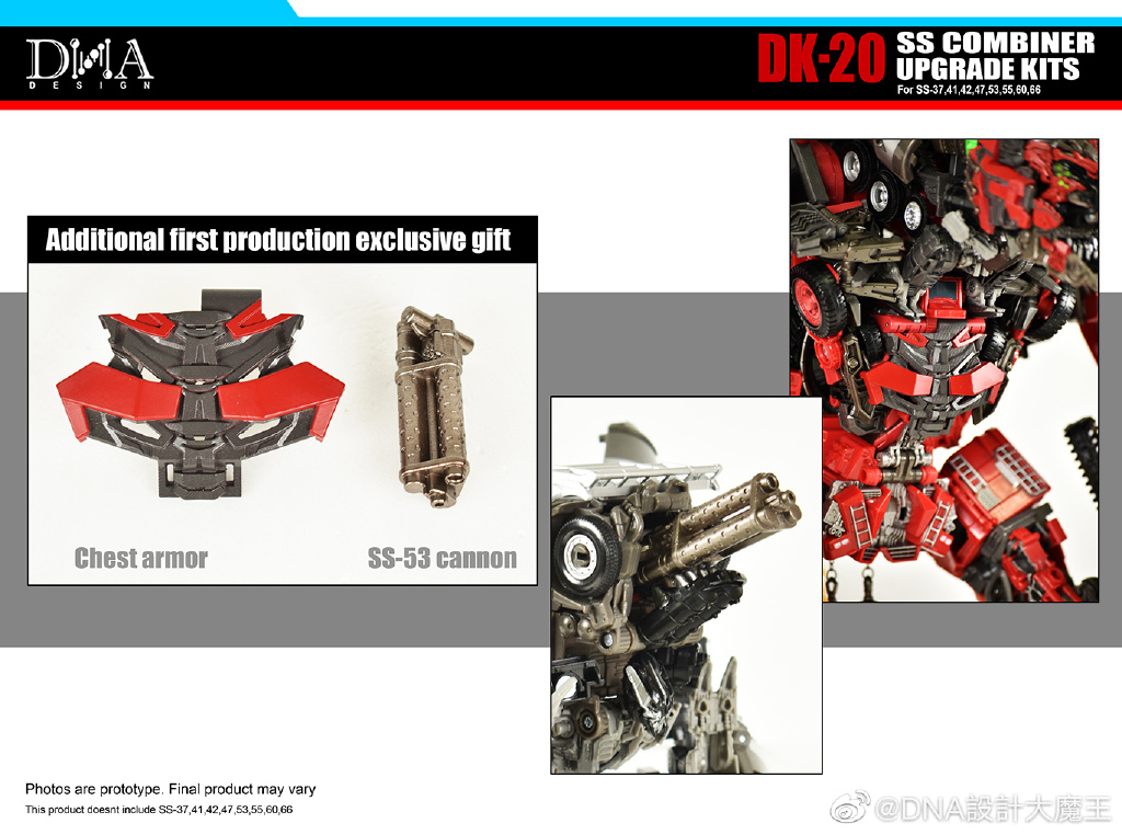 DNA Design Transformable Robot Upgarde Kit - DK20 Upgrade Kit for ...