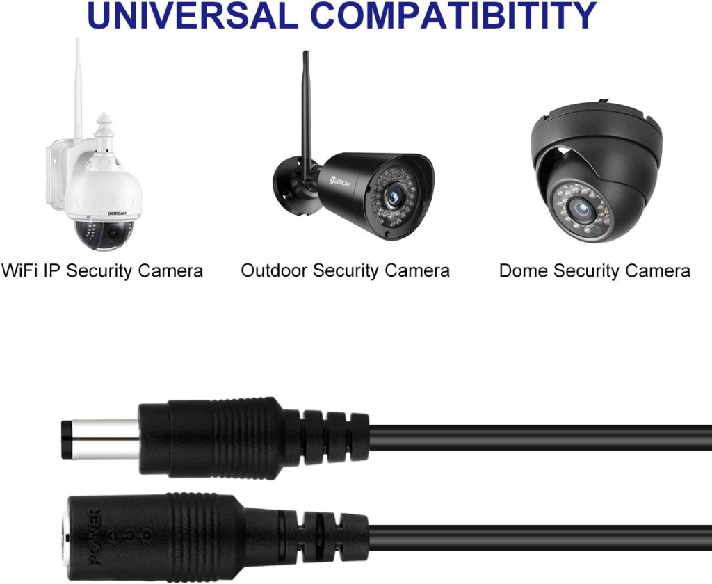 Trand88 DC Extension Cable Extender 2.1mm 5.5mm Female to Male for 9V ...