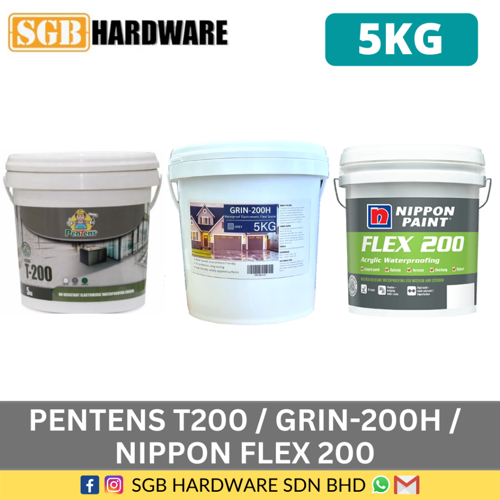 PENTENS T-200 5KG Waterproofing Coating / GRIN 200H 5KG / NIPPON FLEX ...