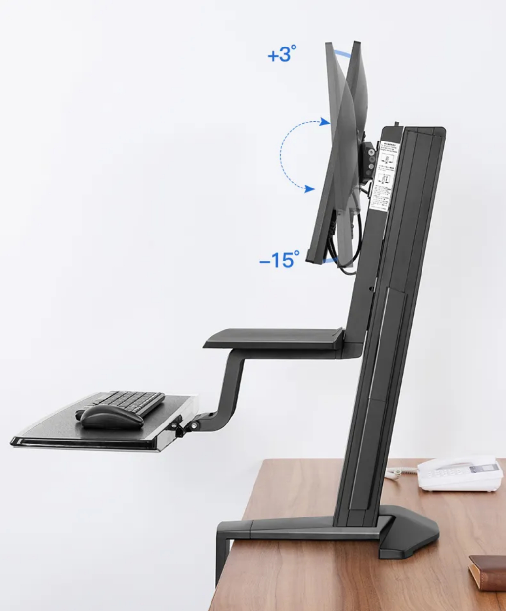 Nb North Bayou Sit Stand Workstation TV Sliding Stand Rack Desk Table ...