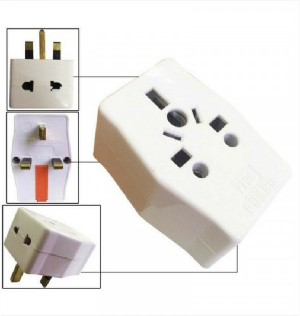 Universal Travel Multi Adapter Socket 3 Way 3 Pin UK Plug Support AU EU ...